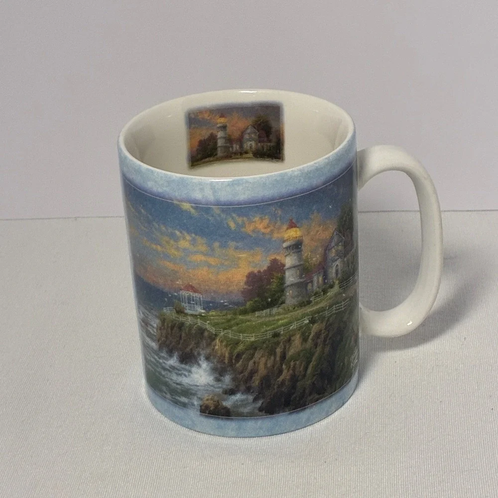 AMCAL | Dining | Thomas Kinkade Victorian Light Lighthouse Mug Amcal ...